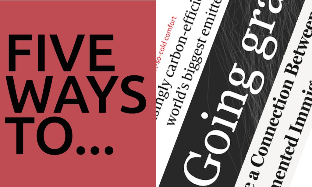 Five ways to... title your work - Visualising Data