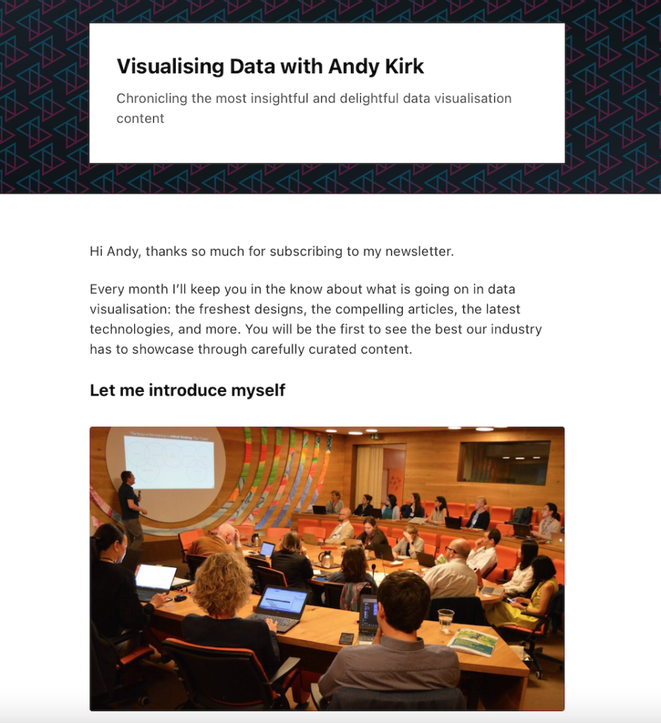 Announcing the 'Visualising Data Newsletter' - Data Viz Excellence, Everywhere
